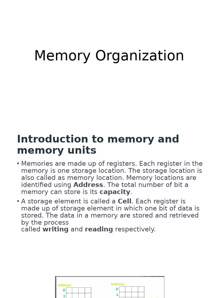 Memory Organization PPT1 | PDF | Cpu Cache | Computer Data Storage