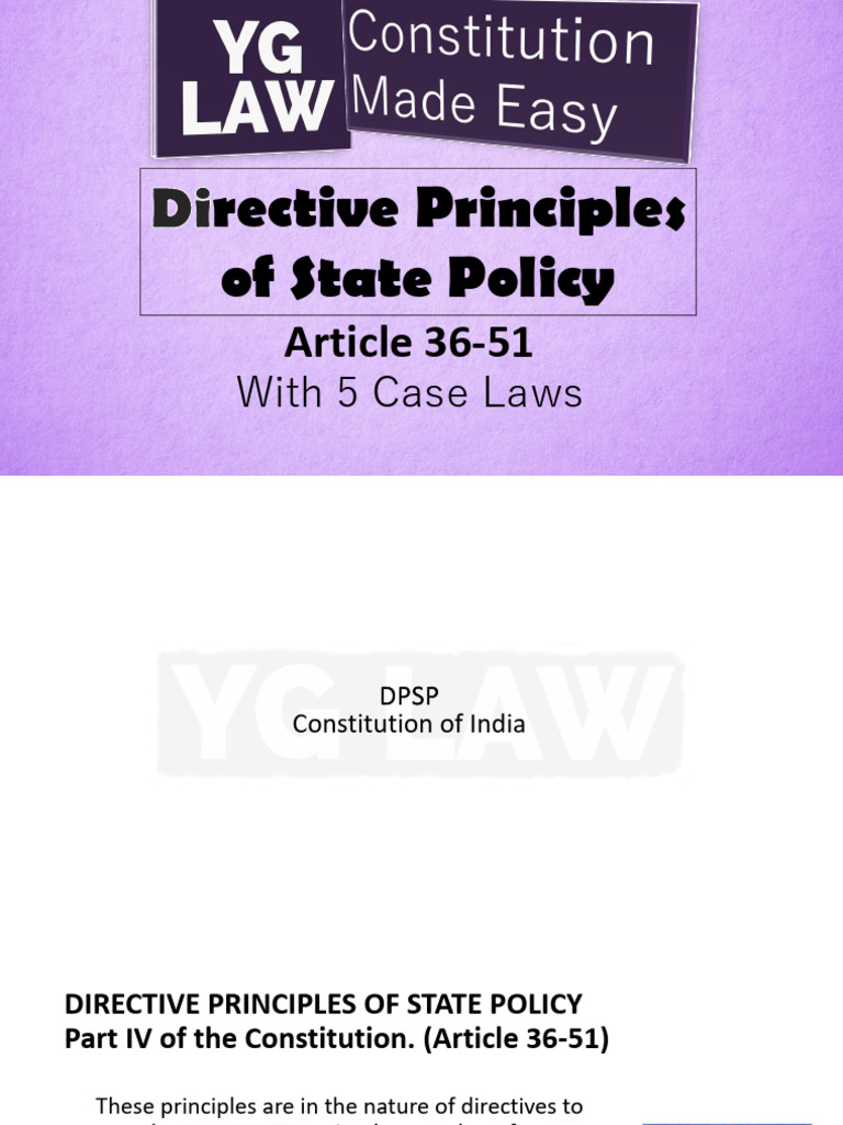 18 - DPSP in Constitution of India | PDF | Political Charters | Political Science