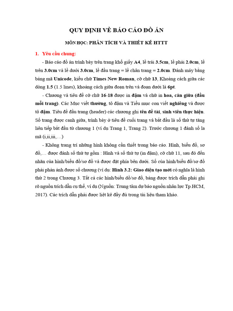 2025 - Qui Dinh Do An PTTKHTTTT - New | PDF