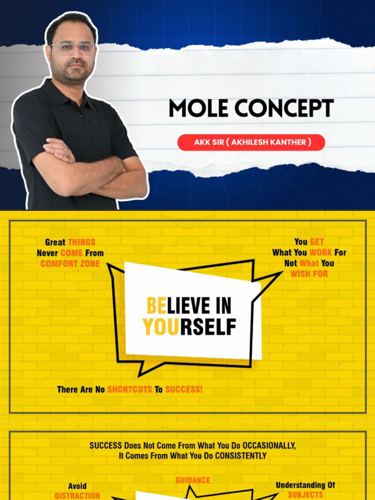 Mole Concept - L-01 (Class Notes) - Introduction To Mole | PDF