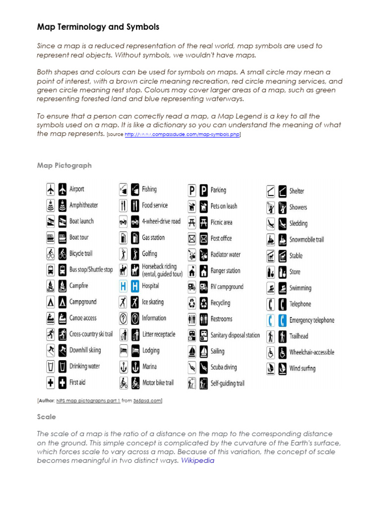 Map Terminology and Symbols | PDF | Latitude | Map