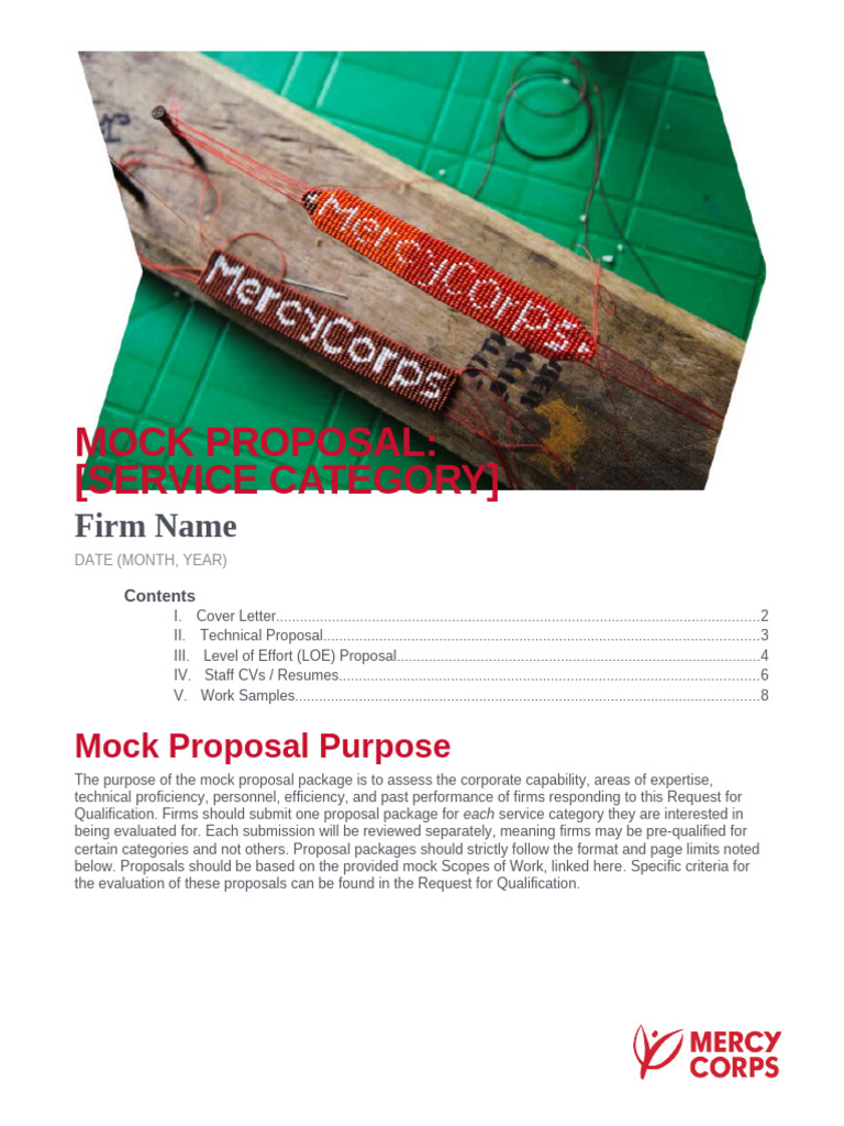 Mock Proposal Template - English | PDF | Methodology | Résumé