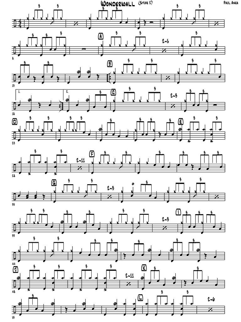 Wonderwall Stufe 2 Paul Anka | PDF