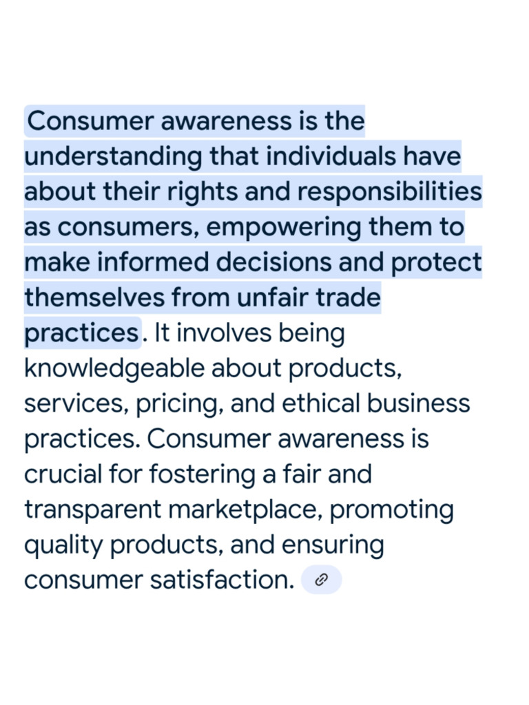 Consumer Awareness Essay | PDF