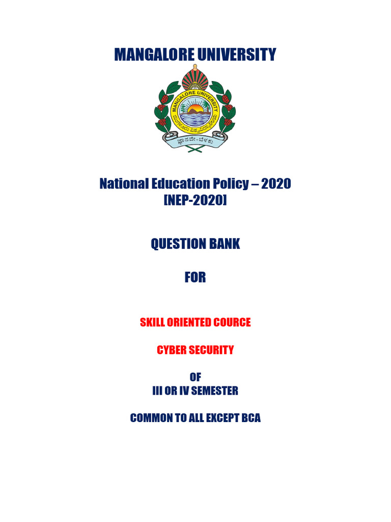 Cyber Security Question Bank for Students | PDF | Cybercrime ...