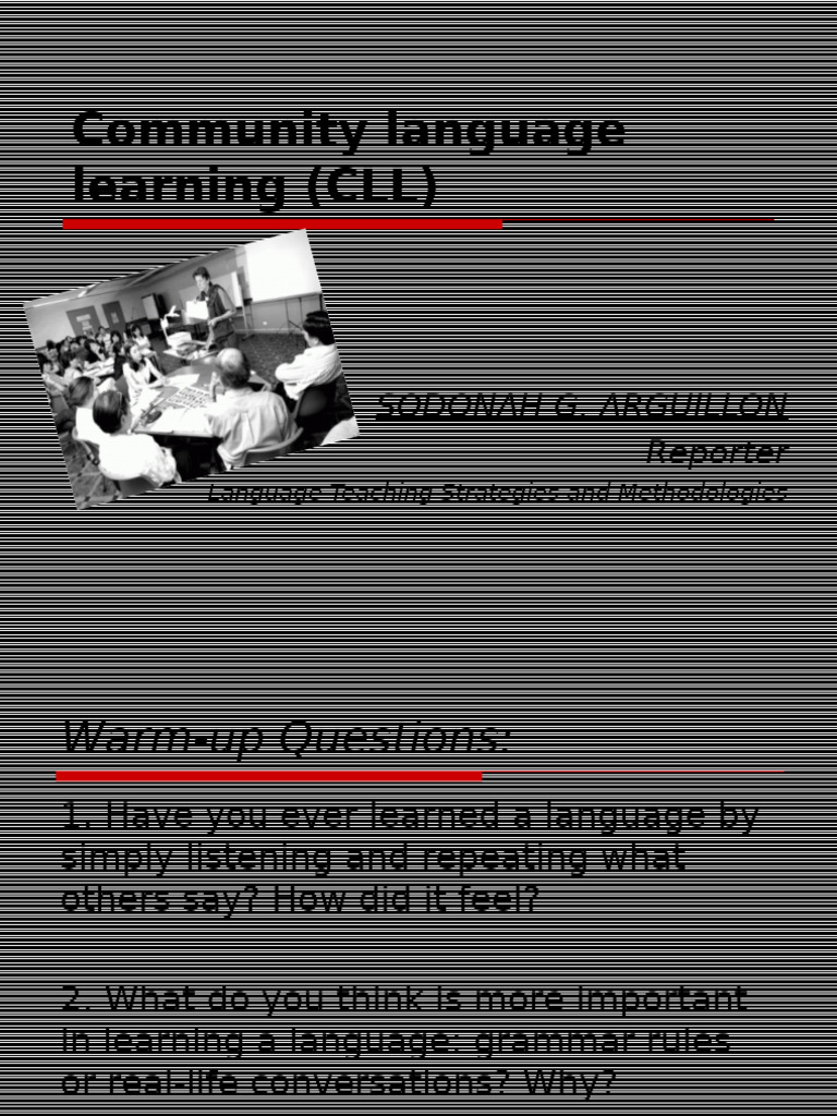 Community Language Learning | PDF | Learning | Psychology
