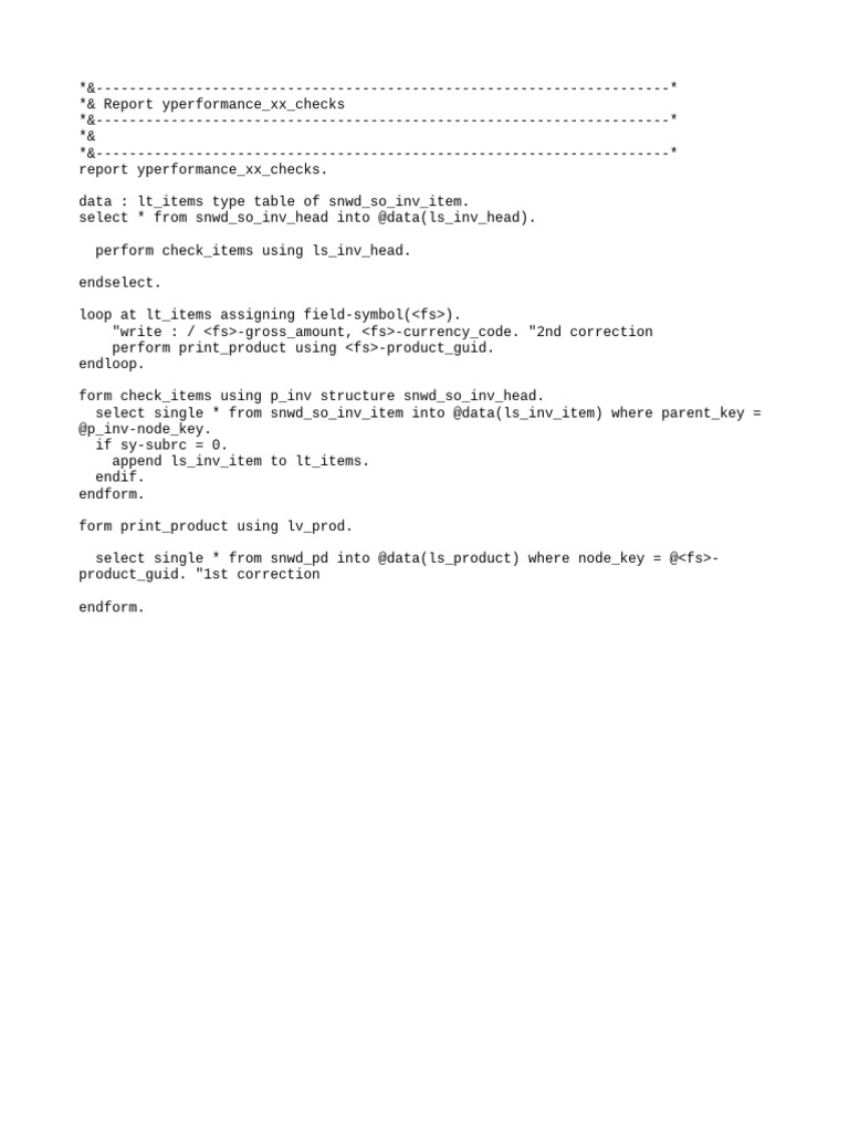 05 Performance Checks | PDF