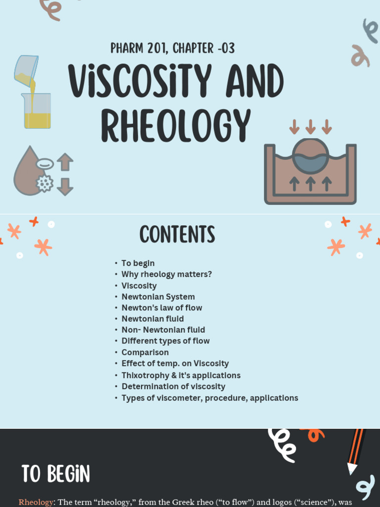Viscosity & Rheology (Presentation) | PDF | Rheology | Pharmaceutical ...
