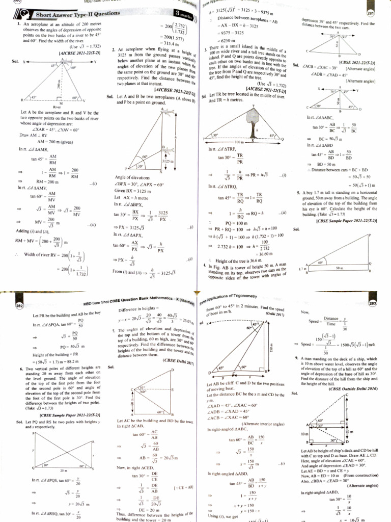 Application of Trigonometry | PDF | Elementary Geometry | Euclidean Geometry