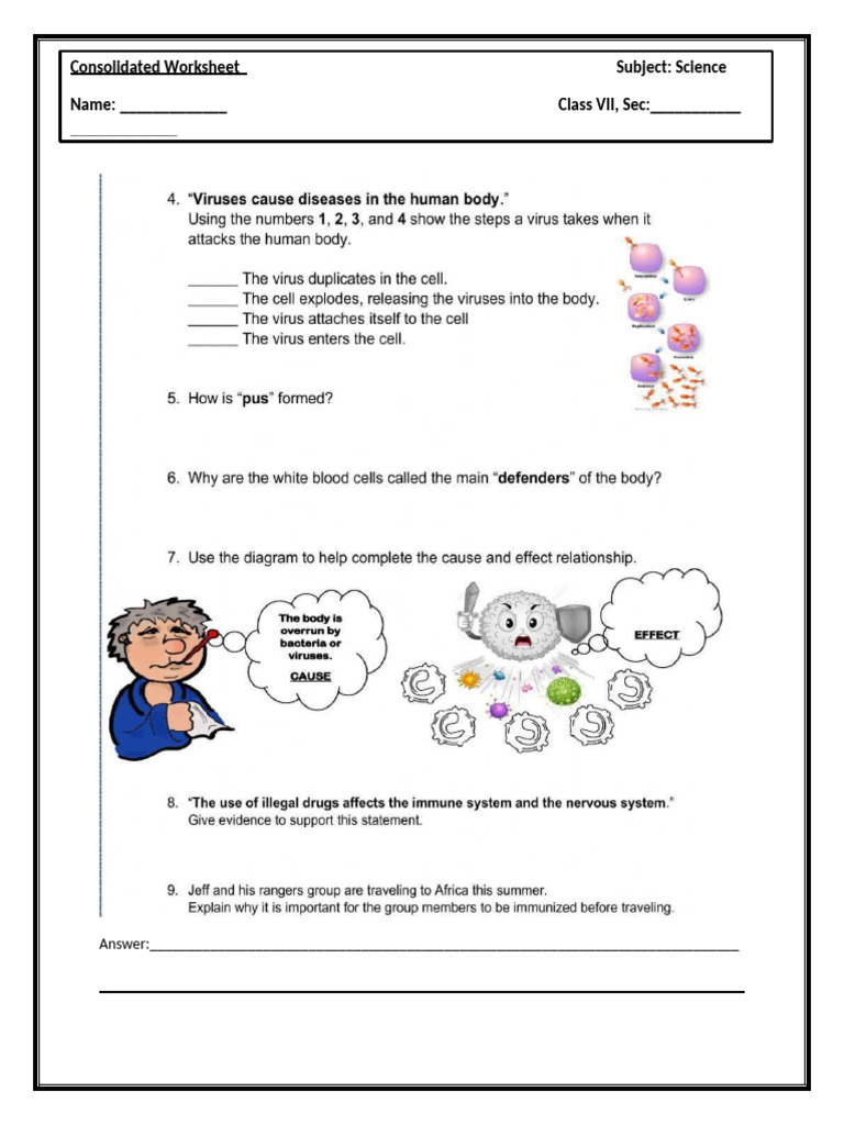 Class 7 Science Consolidated Worksheet | PDF | Chemical Bond | Ion