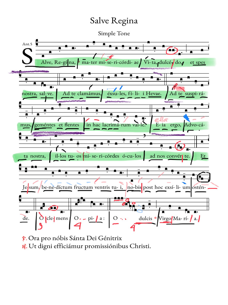 Letra de Salve Regina en español | PDF