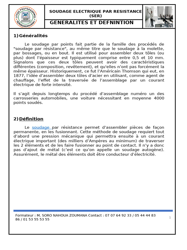 Soudage Par Resistance Par Point | PDF | Soudage | Construction