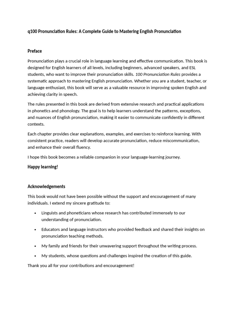 Mastering English Pronunciation Rules | PDF
