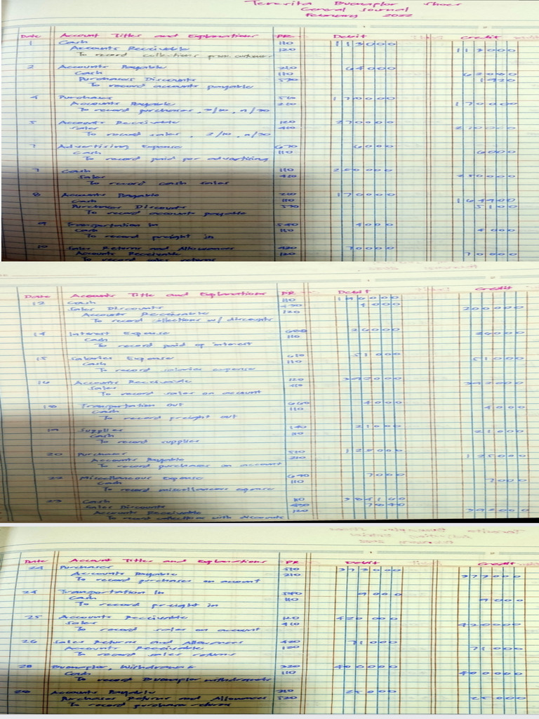 Journal Entries 1 | PDF