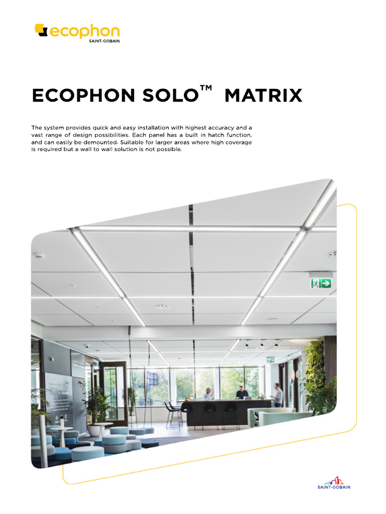 Product Brochure Ecophon Solo™ Matrix UK | PDF
