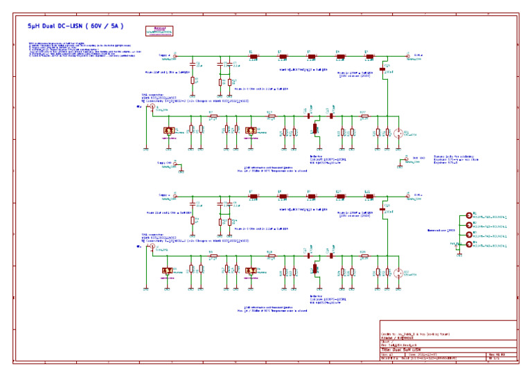 5uh LISN V1 R0 Schematic | PDF