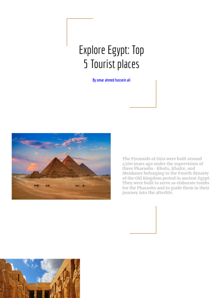 Top 5 Must-See Tourist Spots in Egypt | PDF