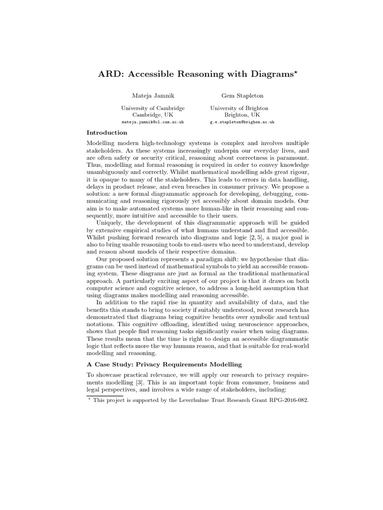 Accessible Reasoning With Diagrams | PDF | Reason | Diagram