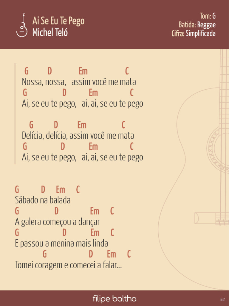 Michel Teló - Ai Se Eu Te Pego (FILIPE BALTHA) | PDF