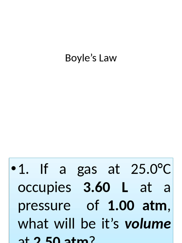 Boyles and Charles Law Problem Solving | PDF