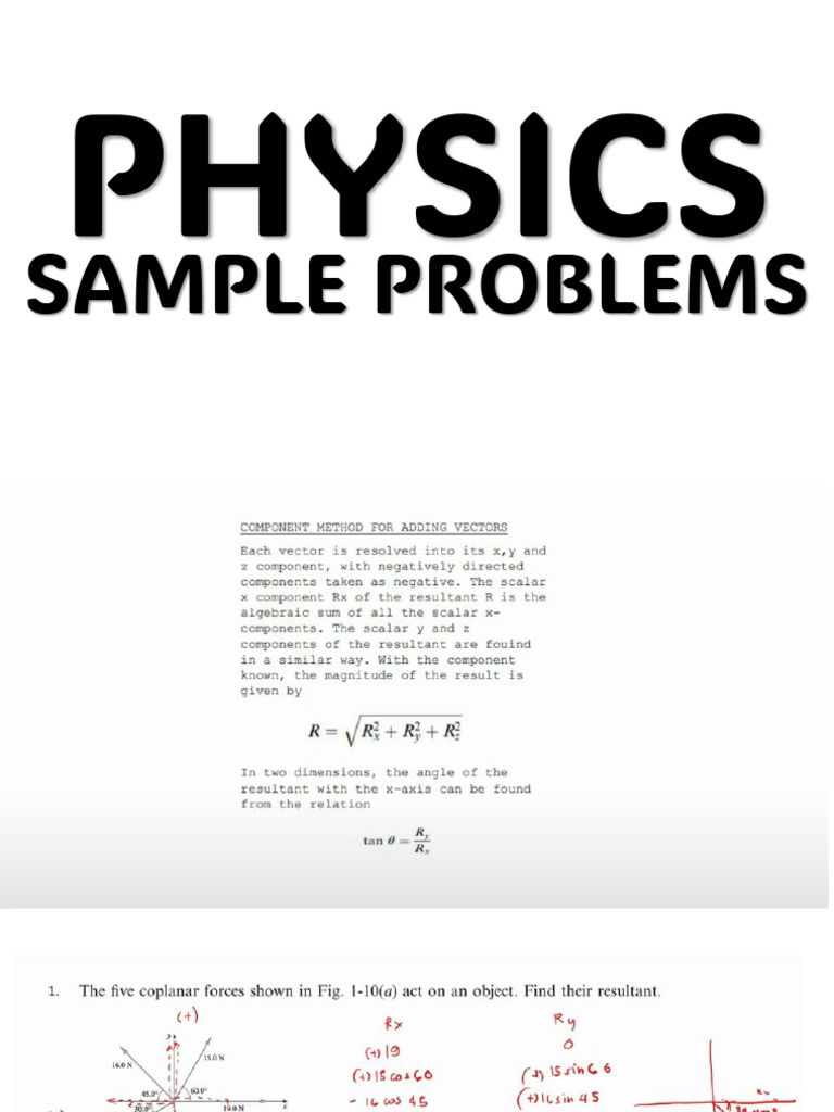 Physics Sample Problems | PDF