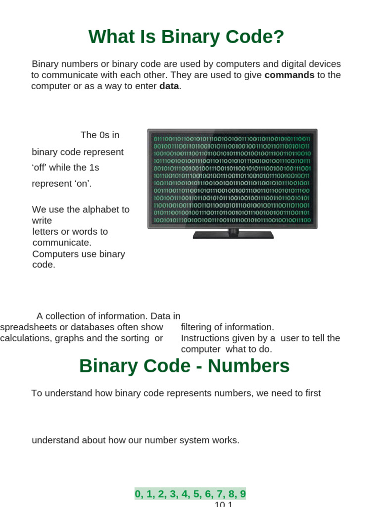 What Is Binary Code Information - Students | PDF | Data | Arithmetic