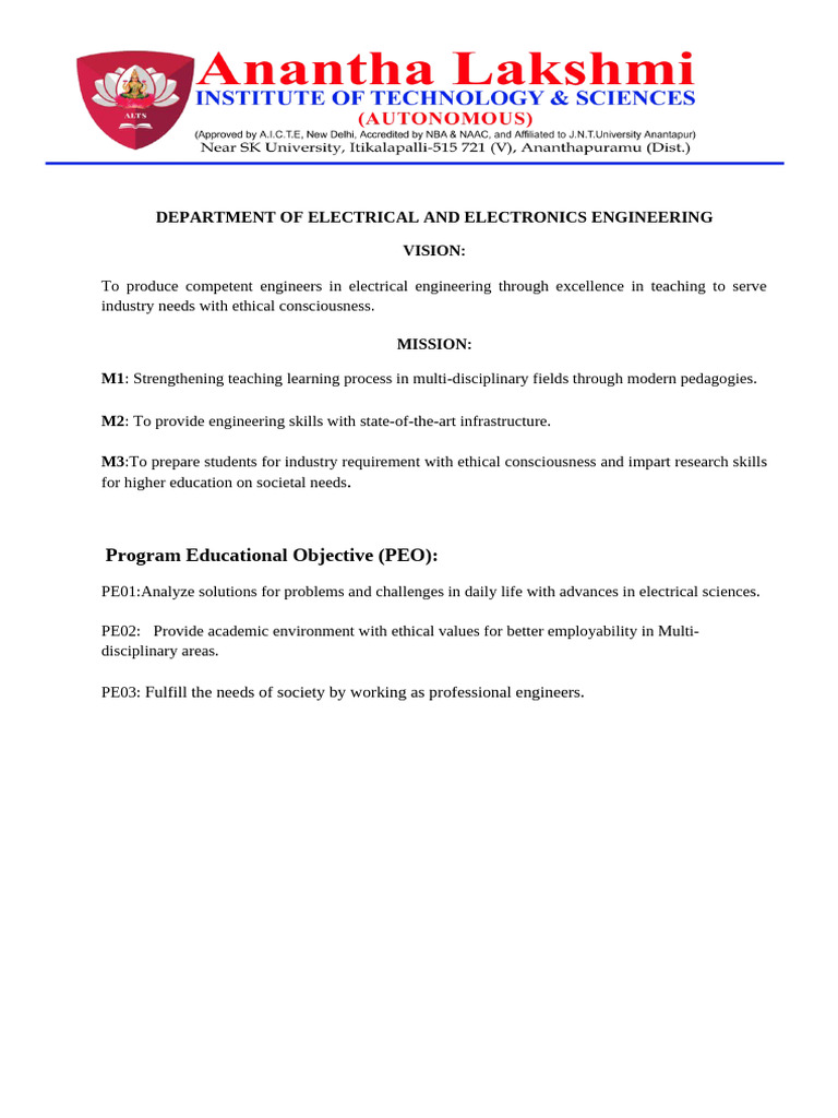 Vision Mission Co and Po | PDF | Engineering | Knowledge
