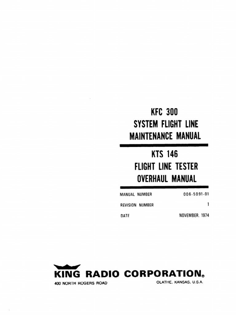 KFC 300 Flight Control System Manual | PDF | Aviation | Aerospace