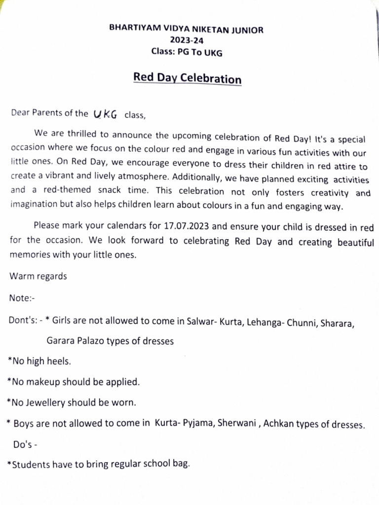 Red Day Celebration-1 | PDF