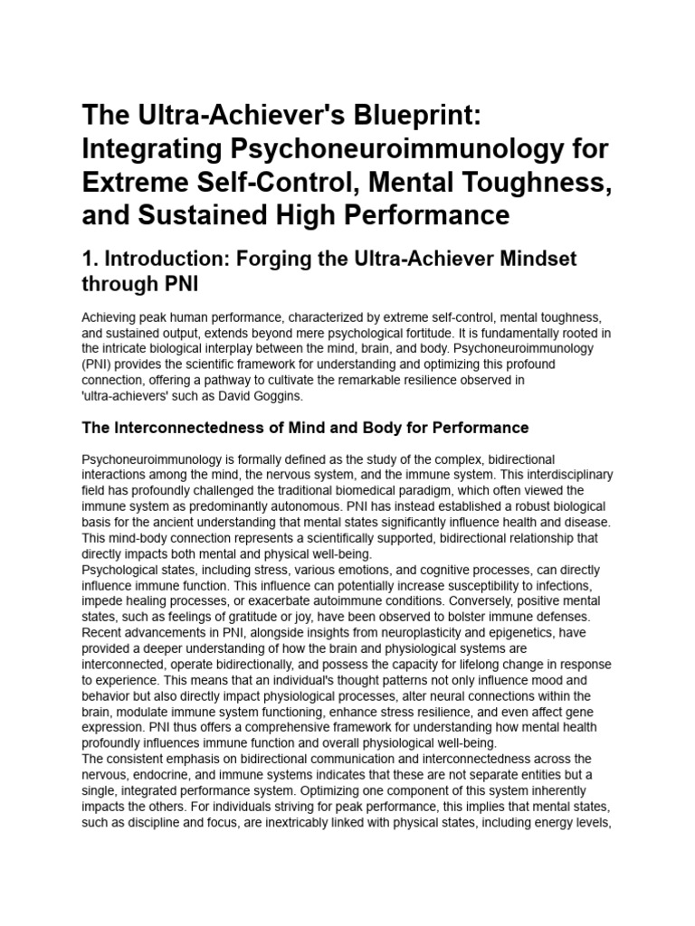 Psychoneuroimmunology for Peak Performance | PDF | Stress (Biology ...