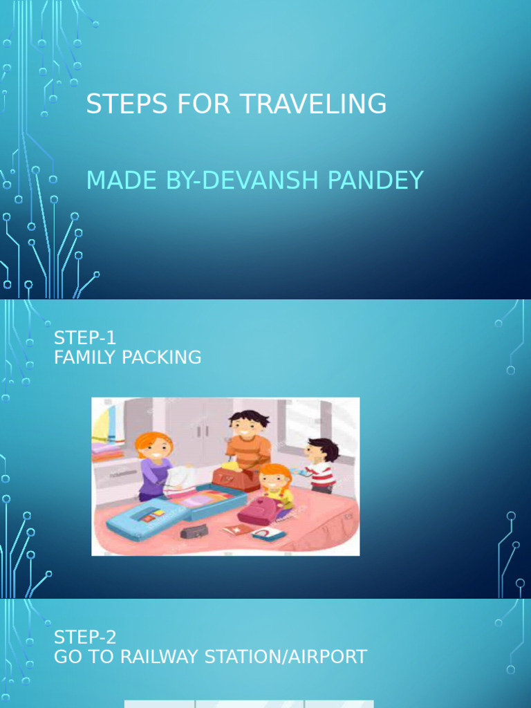 Steps For Traveling | PDF