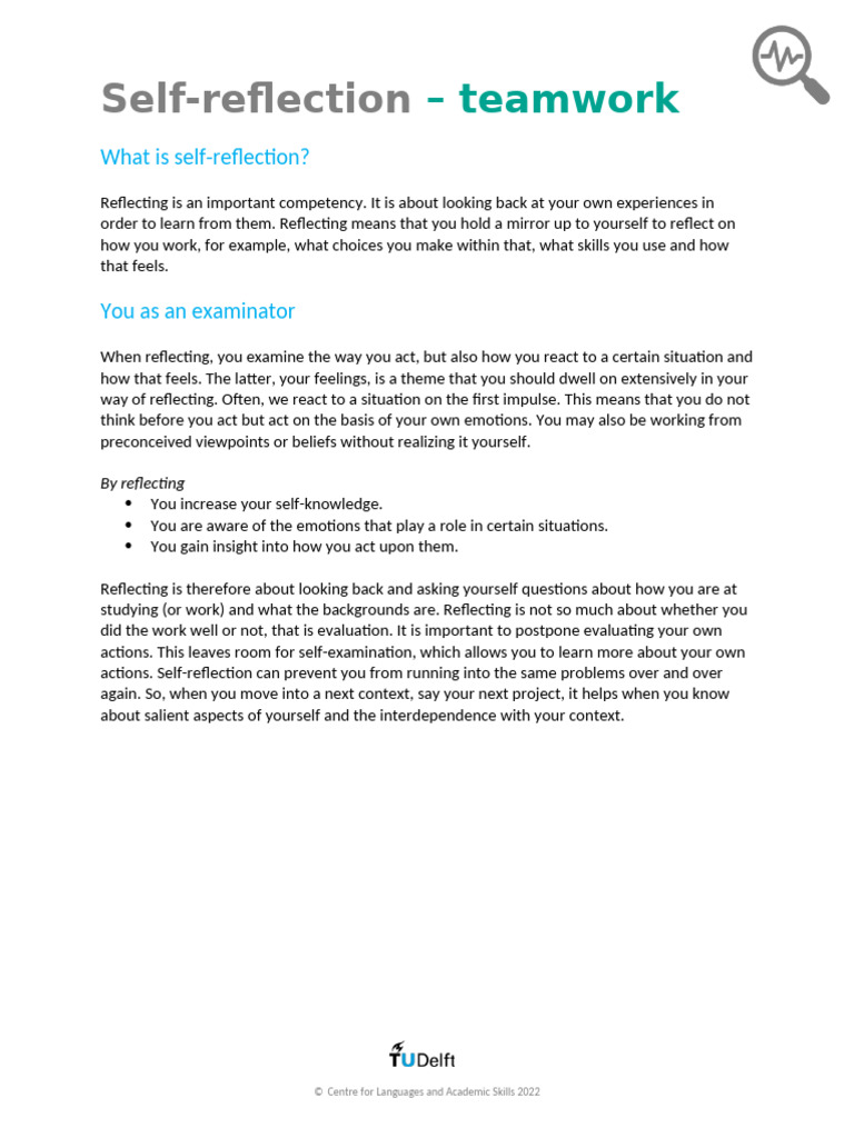 Template Self Reflection | PDF | Learning | Behavior Modification