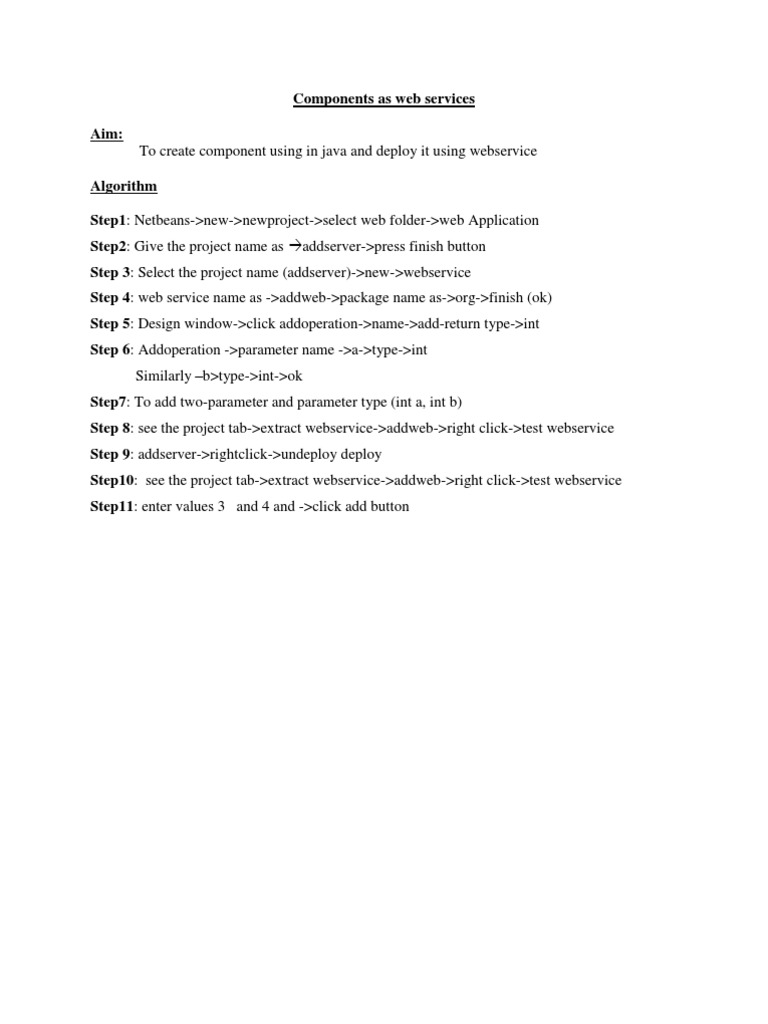 Creating Java Web Service Components | PDF