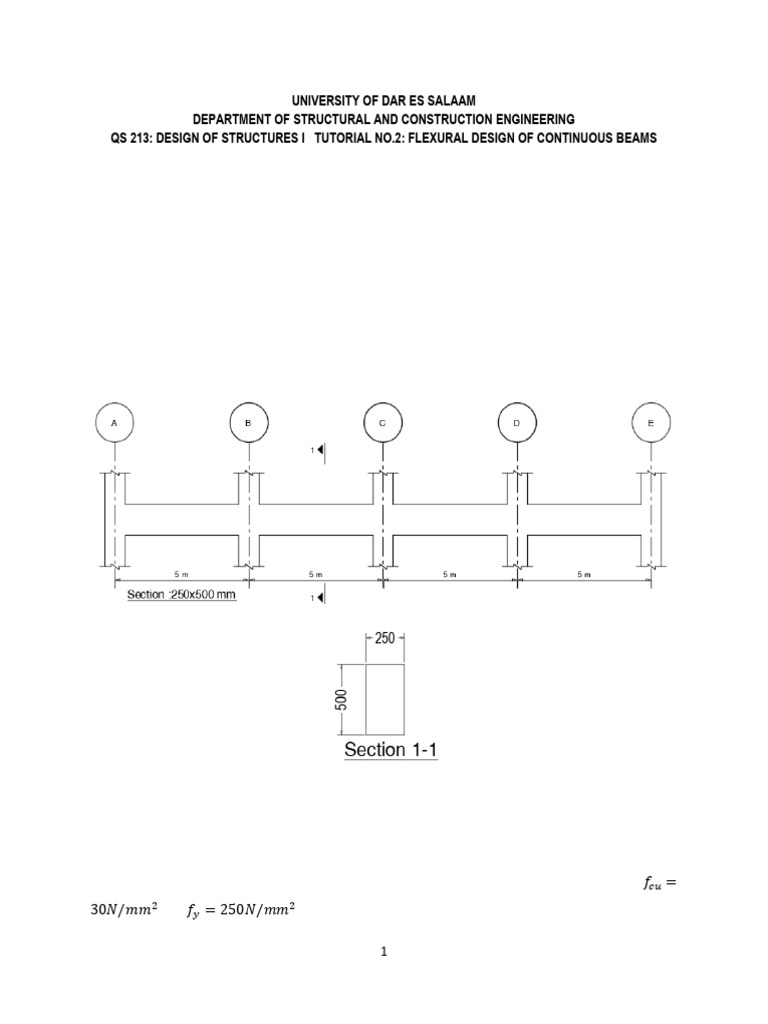 Tutorial 2-Design of Continuous Beams | PDF