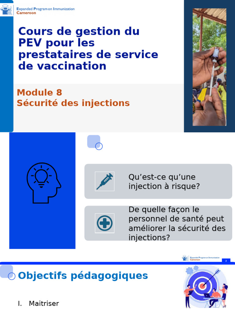 Module 08 - Sécurité Des Injections | PDF | Vaccination | Déchets