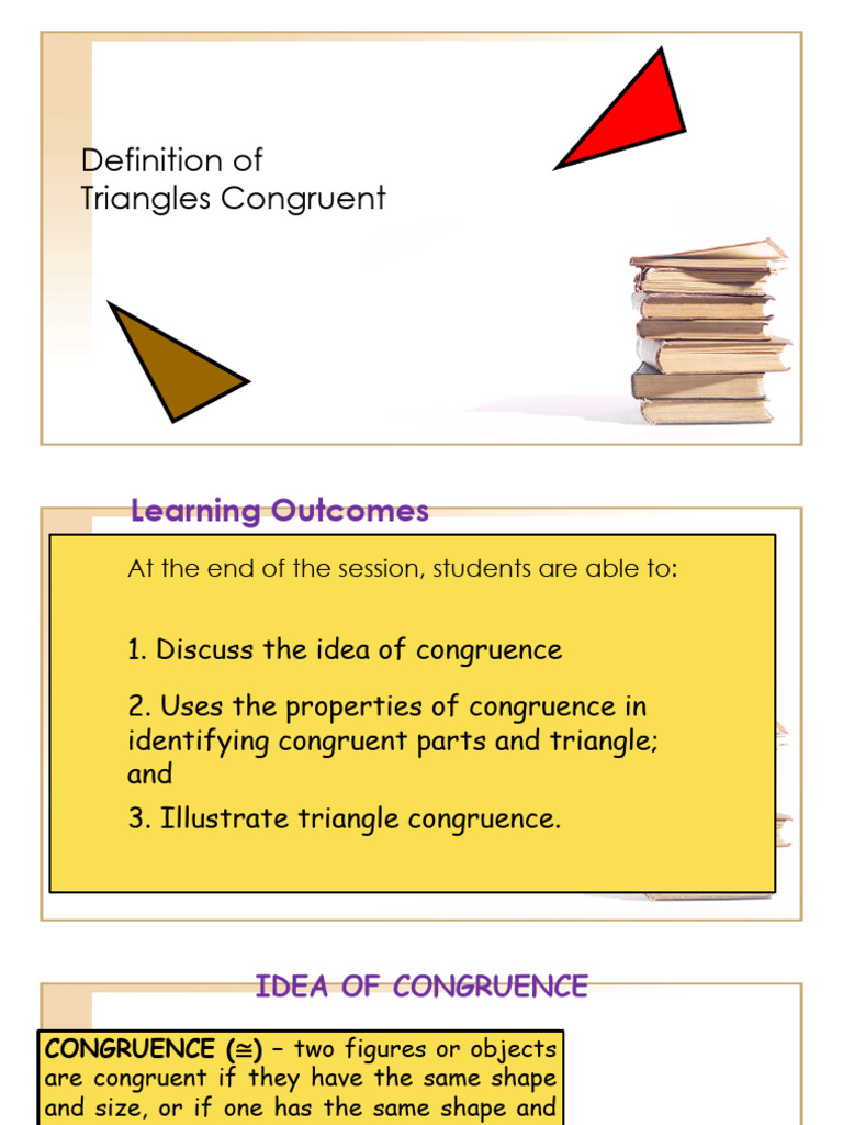 Definition of Triangle Congruence-For-Students | PDF | Shape | Triangle