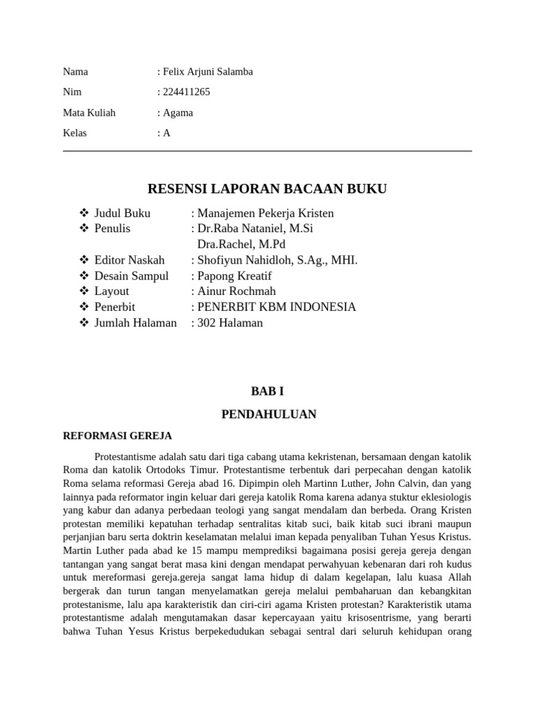 Laporan Bacaan | PDF