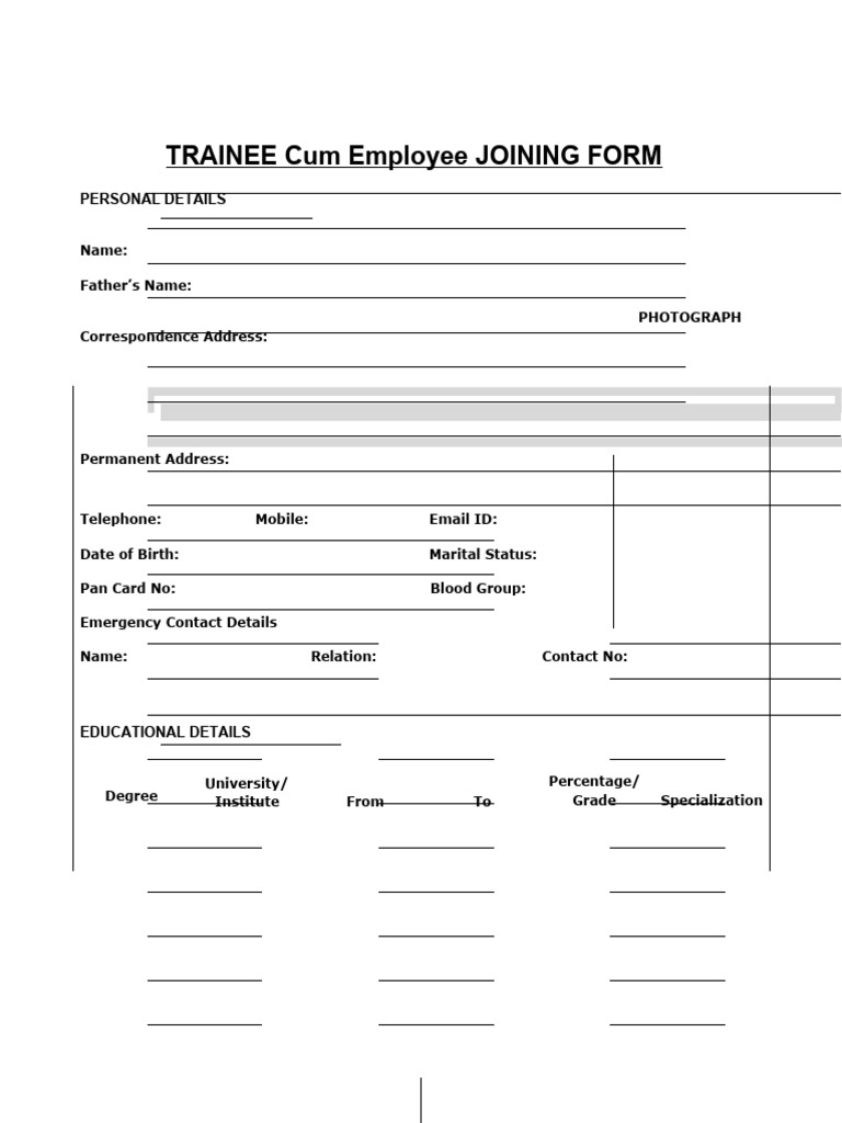 Joining Form | PDF