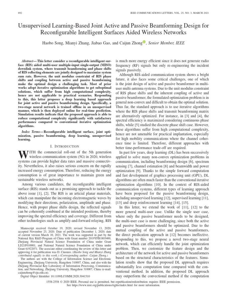 Unsupervised Learning-Based Joint Active and Passive Beamforming Design ...