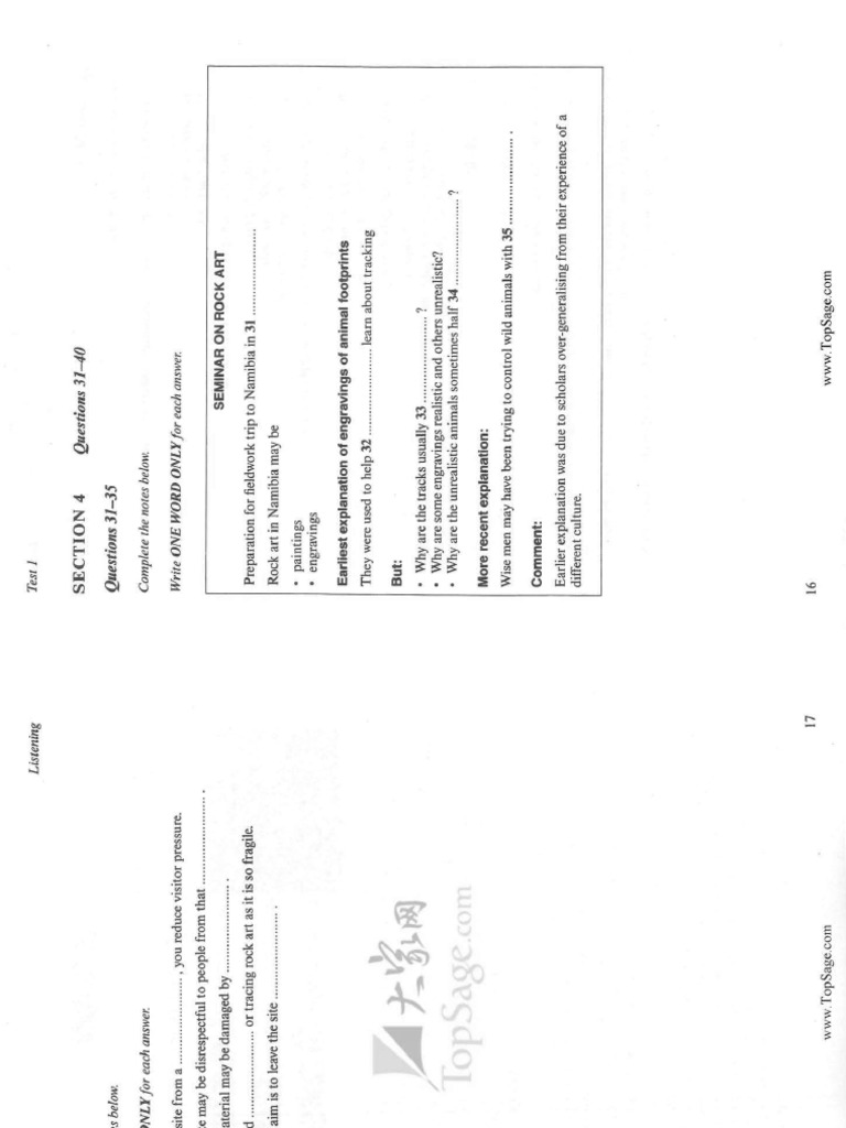 Listening Practice Sec4 | PDF
