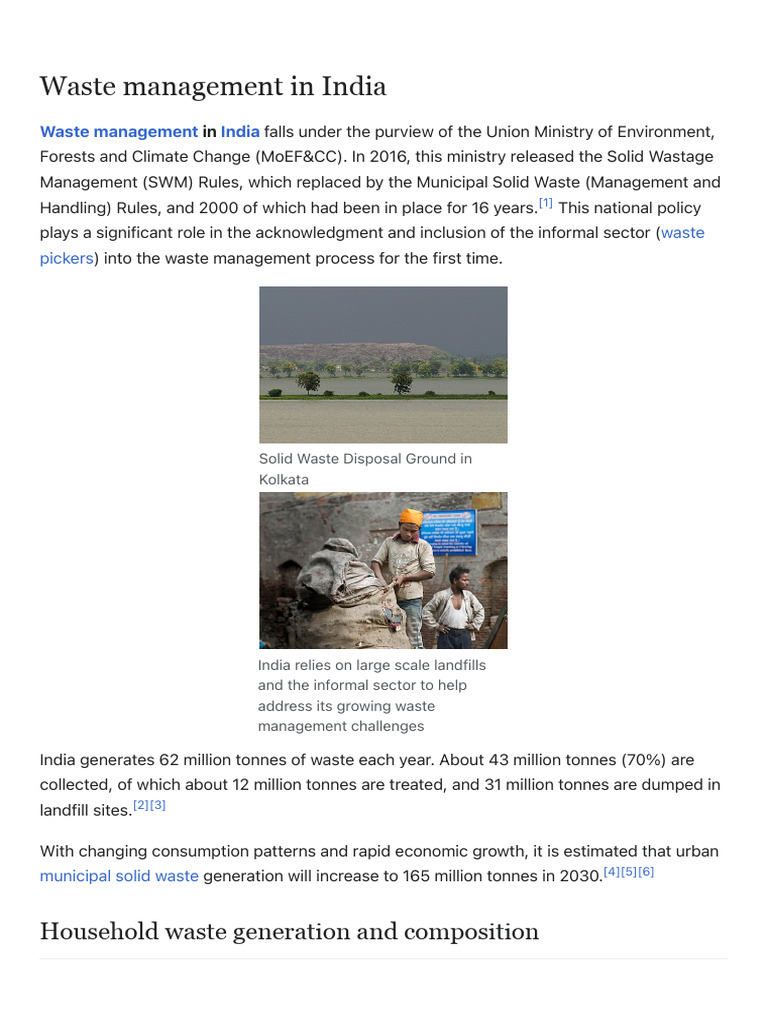 Waste Management in India - Wikipedia | PDF | Waste | Waste Management