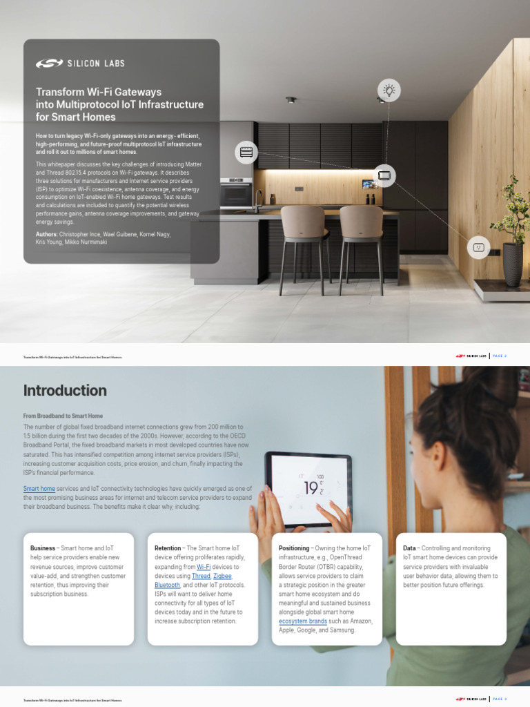 Transform Wi-Fi Gateways Into Multiprotocol IoT Infrastructure For Smart Homes | PDF | Wi Fi ...