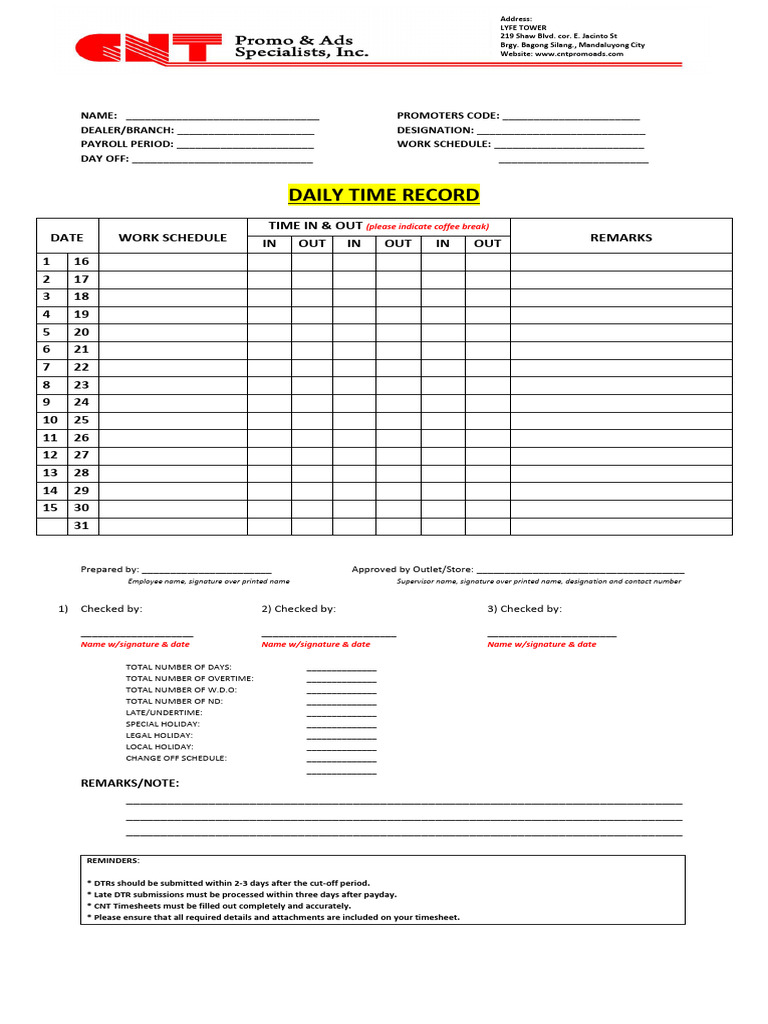 New CNT Timesheet | PDF | Business Ethics | Business