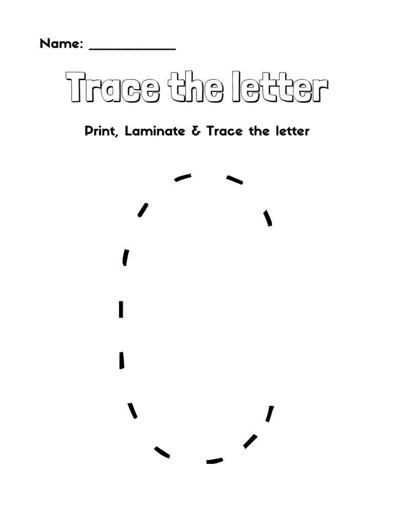 Trace The Letter Worksheet | PDF