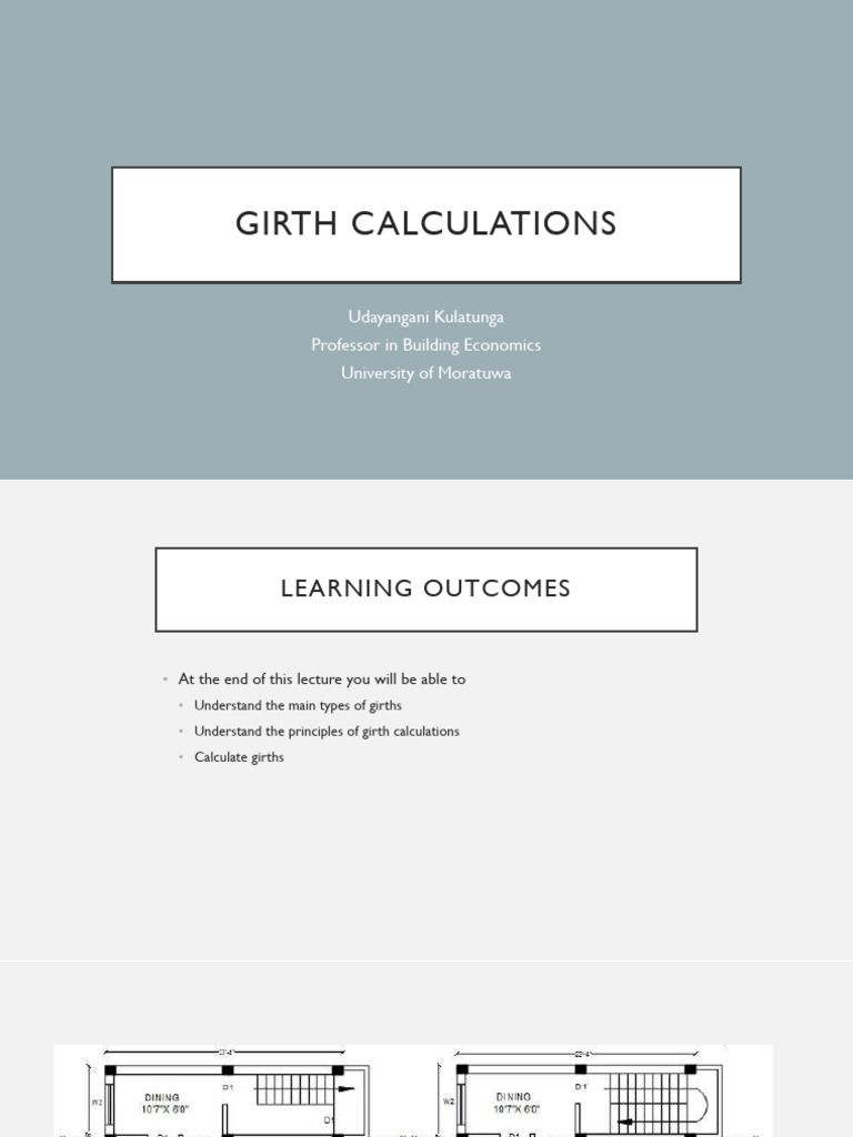 Girth Calculations Measurement of Works | PDF
