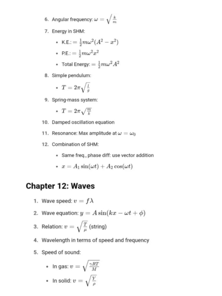 Physics Formulas | PDF