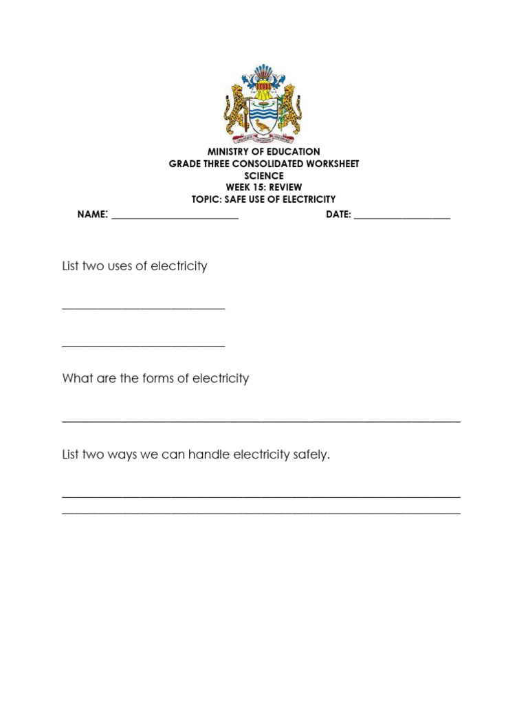 Grade 3 Science Week 15 Review - 2022 - Consolidated Worksheet | PDF