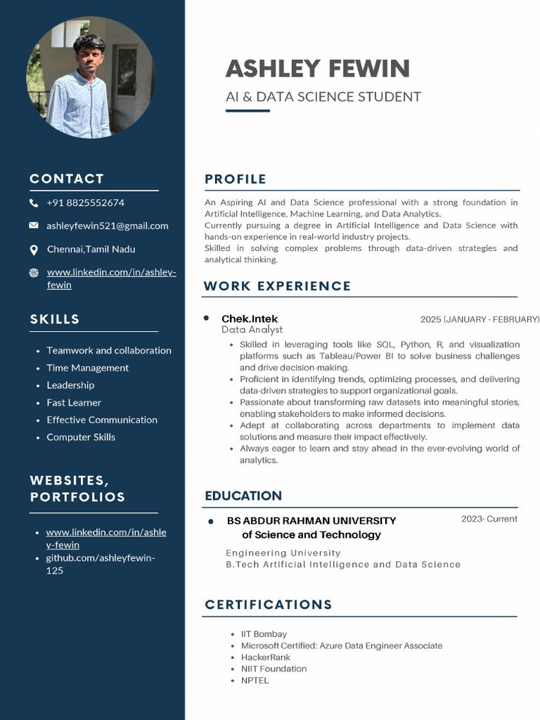 Blue Simple Professional CV Resume | PDF