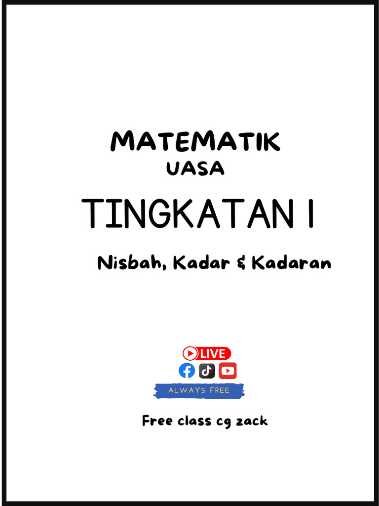 Nisbah Kadar Dan Kadaran | PDF