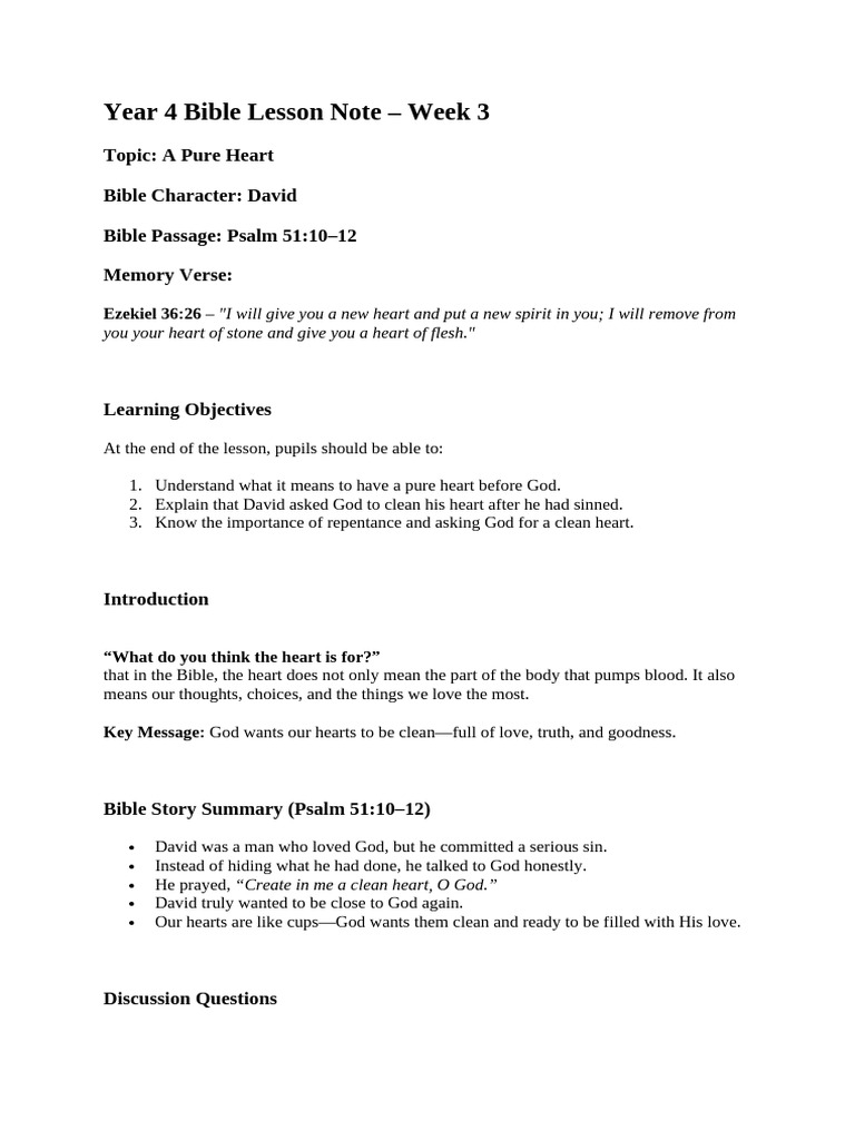 Bible Week 3 Note | PDF